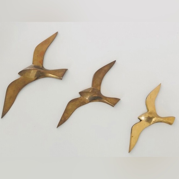 Vintage | Art | Mid Century Modern Birds In Flight Wall Decoration ...